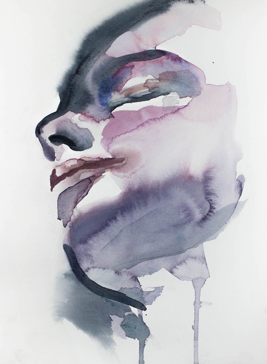Feel No. 11 - Original Watercolor Portrait Painting – Elizabeth Becker Art