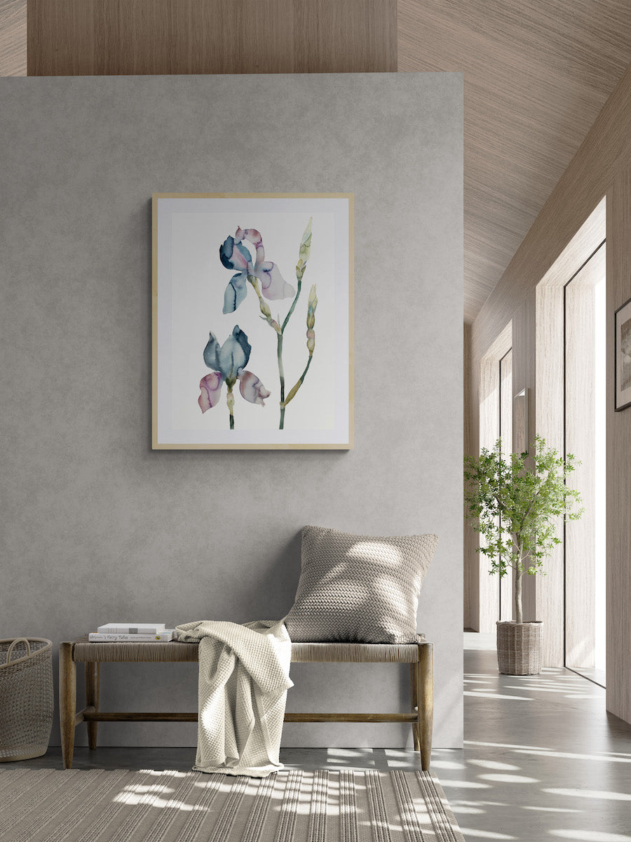 Iris No. 196 - Original Watercolor Floral Painting – Elizabeth Becker Art