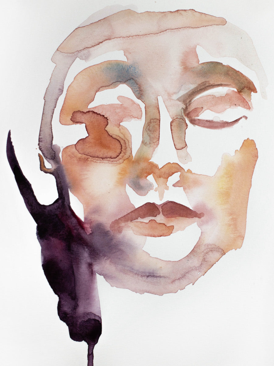 Cognizance - Original Watercolor Portrait Painting – Elizabeth Becker Art