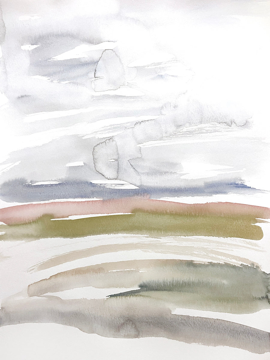 Colorado No. 20 - Original Watercolor Abstract Landscape Painting ...