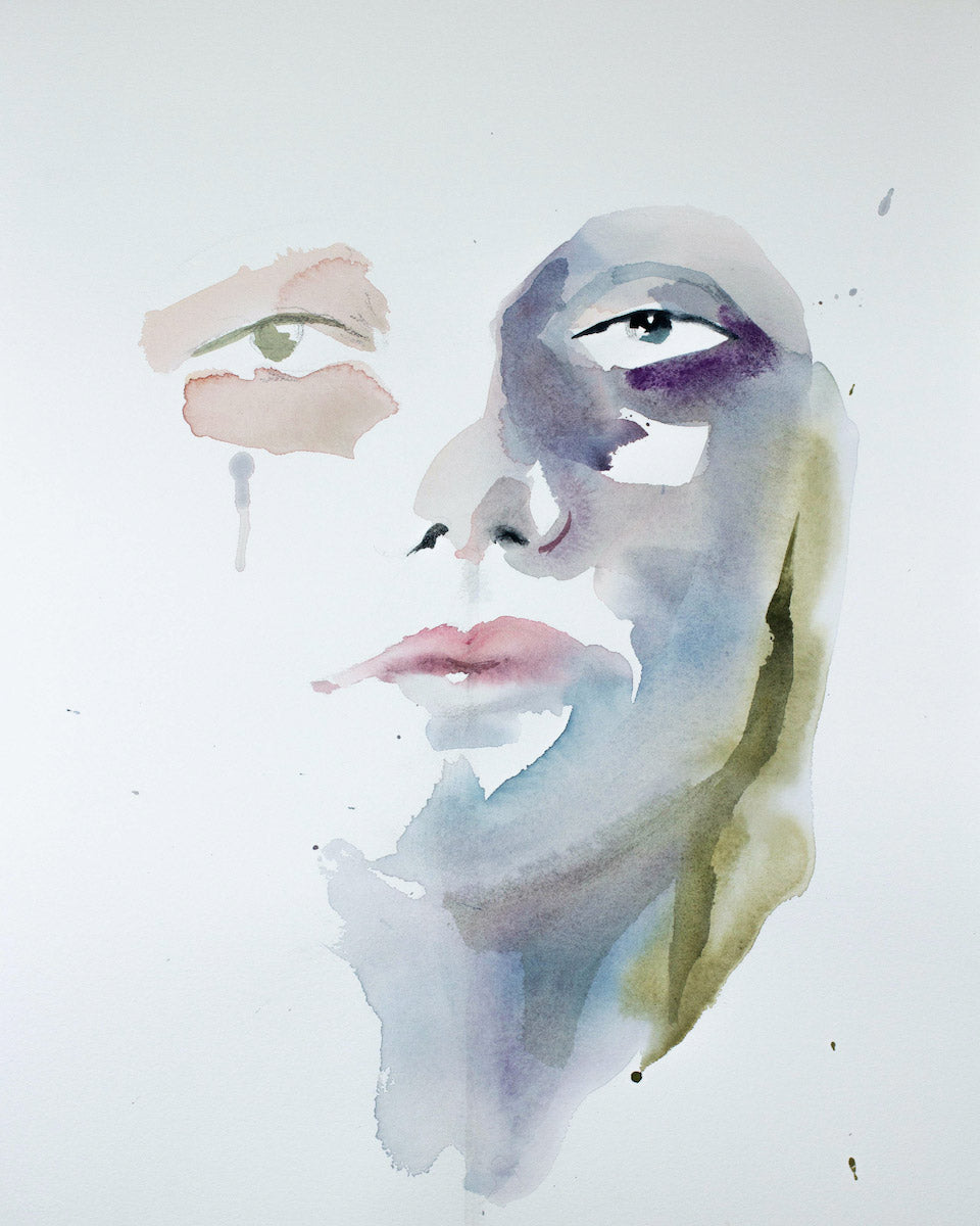 Endure - Original Watercolor Portrait Painting – Elizabeth Becker Art