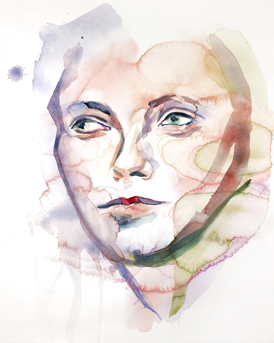Fortitude No. 4 - Original Watercolor Portrait Painting – Elizabeth ...