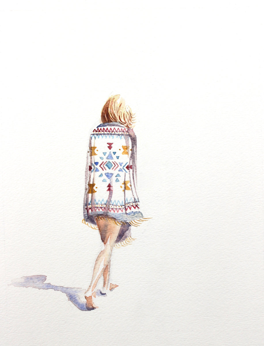 Roam - Original Watercolor Figure Painting – Elizabeth Becker Art