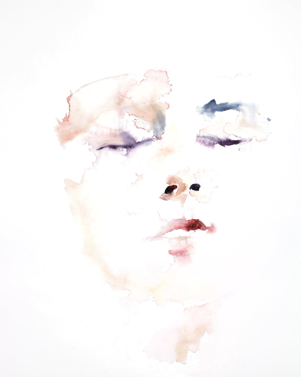 Space - Original Watercolor Portrait Painting – Elizabeth Becker Art