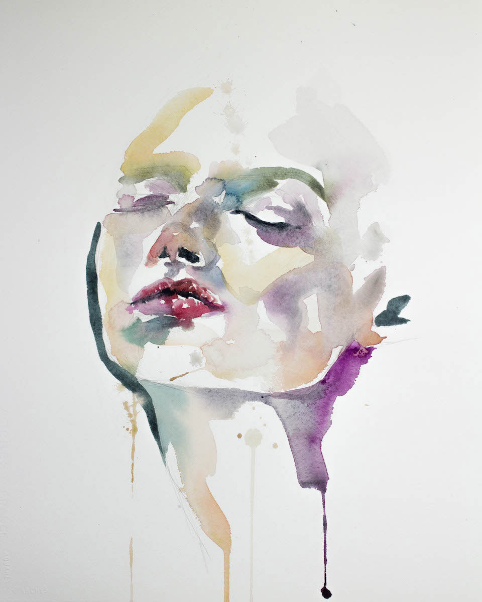 Transcend - Original Watercolor Portrait Painting – Elizabeth Becker Art